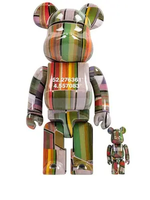 MEDICOM TOY X Benjamin Grant Overview Lisse Be@rbrick 100% And 400% Figure Set - Green