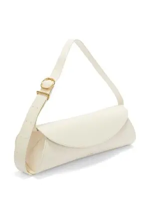JIL SANDER Large Cannolo Leather Shoulder Bag