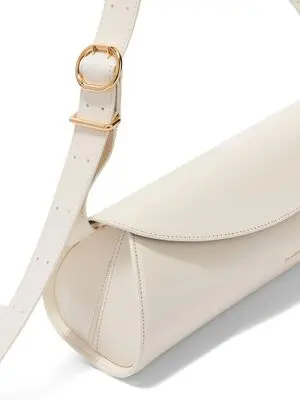 JIL SANDER Large Cannolo Leather Shoulder Bag