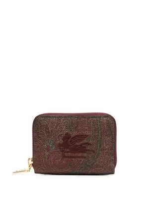 Etro Pegaso Zip-around Wallet - Red