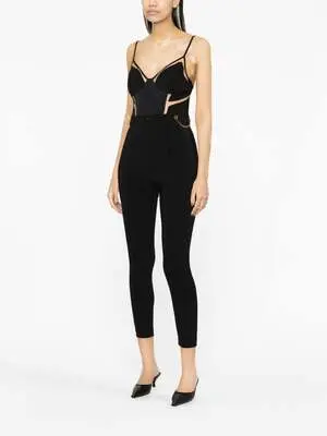 Elisabetta Franchi Tulle-inserts Bustier Jumpsuit