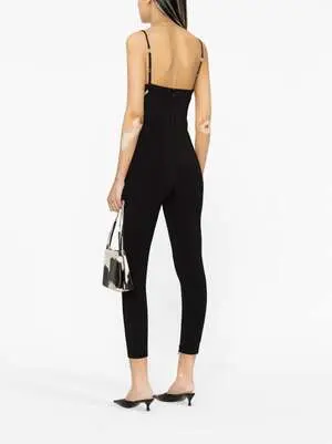 Elisabetta Franchi Tulle-inserts Bustier Jumpsuit