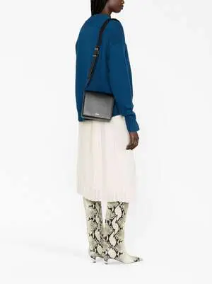 JIL SANDER Logo-stamp Leather Shoulder Bag