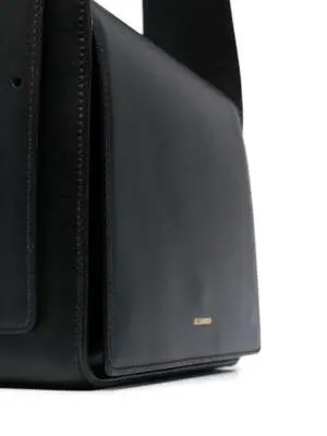 JIL SANDER Logo-stamp Leather Shoulder Bag