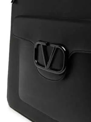 Valentino Garavani Vlogo Leather Briefcase