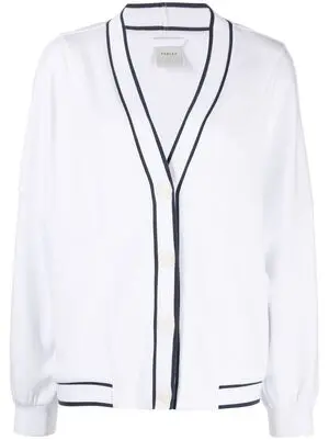 VARLEY Varley Two-Tone Striped Cardigan