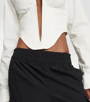 DION LEE Corset Cotton-blend Top