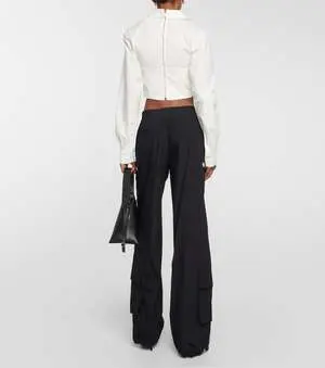 DION LEE Corset Cotton-blend Top