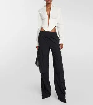 DION LEE Corset Cotton-blend Top