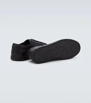 Dolce & Gabbana Saint Tropez Leather Sneakers - Black