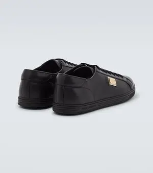 Dolce & Gabbana Saint Tropez Leather Sneakers - Black