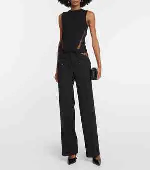 DION LEE Cutout Wool Pants