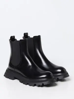 Alexander McQueen Ankle Boots In Brushed Leather