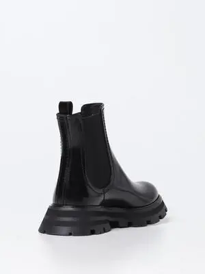 Alexander McQueen Ankle Boots In Brushed Leather