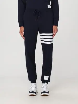 Thom Browne Jogger Pants With Signature Stripes - Blue