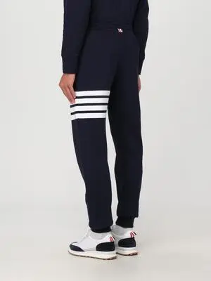Thom Browne Jogger Pants With Signature Stripes - Blue