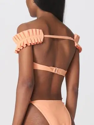 ANDREA IYAMAH Ruffled Off-the-shoulder Bikini Top