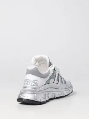 Versace Trigreca Sneakers In Fabric And Leather