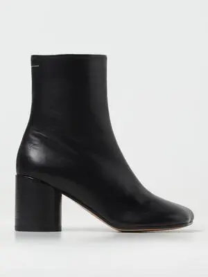 MAISON MARGIELA MM6 Maison Margiela Black Leather Zip-Up Ankle Boots