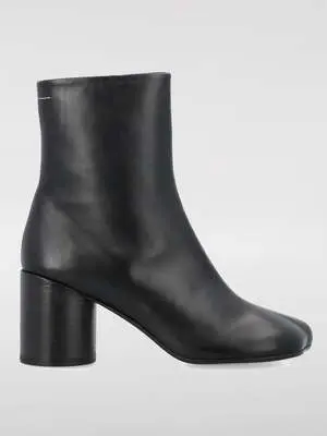 MAISON MARGIELA Leather Zip-up Ankle Boots - Black