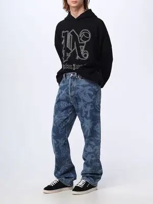 Palm Angels Cotton Sweatshirt - Black