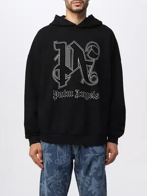 Palm Angels Cotton Sweatshirt - Black
