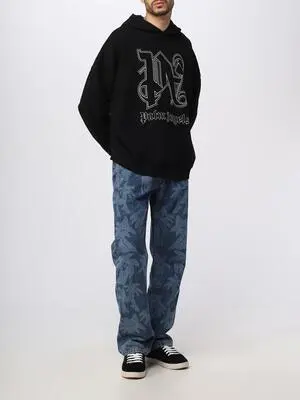 Palm Angels Cotton Sweatshirt - Black