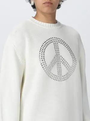 Moschino Embellished Peace Sign Sweater Dress