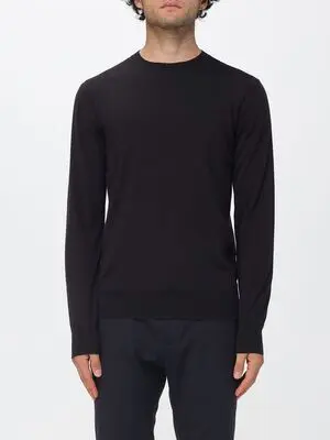 PAOLO PECORA Paolo Pecora Ribbed-Trim Wool Crewneck Jumper Brown