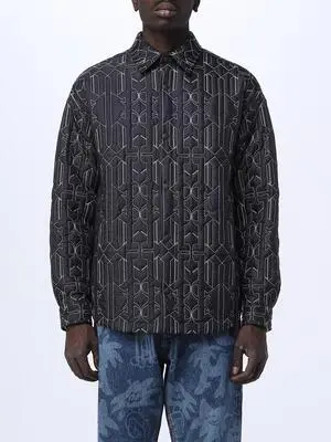 Palm Angels Quilted Nylon Overshirt - Black