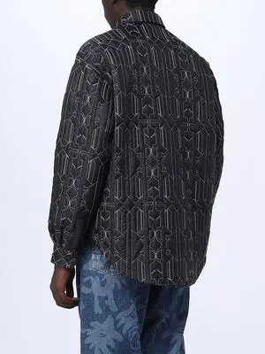 Palm Angels Quilted Nylon Overshirt - Black