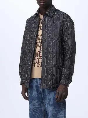 Palm Angels Quilted Nylon Overshirt - Black