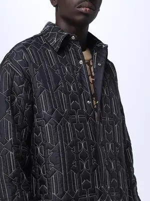 Palm Angels Quilted Nylon Overshirt - Black