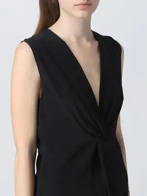 Pinko Sleeveless V-neck Draped Top