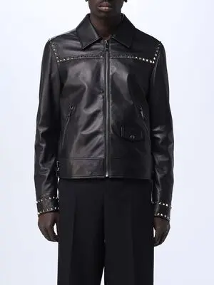 Valentino Garavani Leather Biker Jacket With Metal Studs