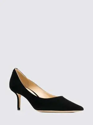 JIMMY CHOO Suede Pointed Toe Pumps - Black