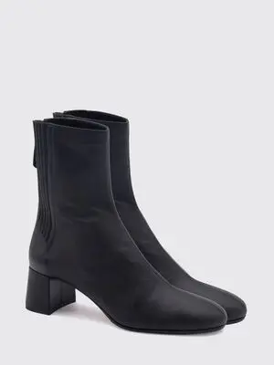 AQUAZZURA Saint Honorè Nappa Leather Ankle Boots - Black