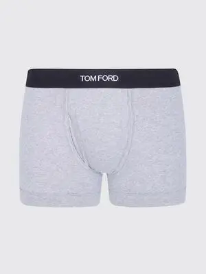 TOM FORD Stretch-cotton Boxer Briefs With Logo Waistband - Grey