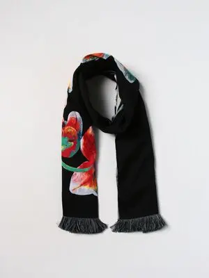 Alexander McQueen Orchid Scarf In Inlaid Wool