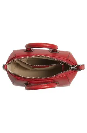 Givenchy Mini Antigona Sugar Leather Satchel - Vermillion