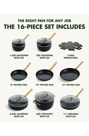 GREENPAN - 16-piece Reserve Ceramic Nonstick Cookware Set