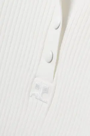 COURREGES Ribbed-knit Top