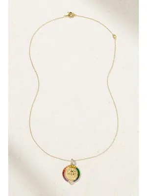 Marina B Soleil Rainbow Multi-stone Necklace