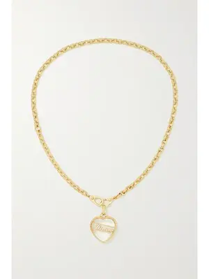 FOUNDRAE 18-karat Quartz And Diamond Heart Necklace