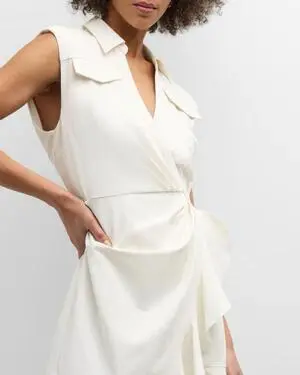 Cinq À Sept Zenni Sleeveless Mini Shirtdress - Black