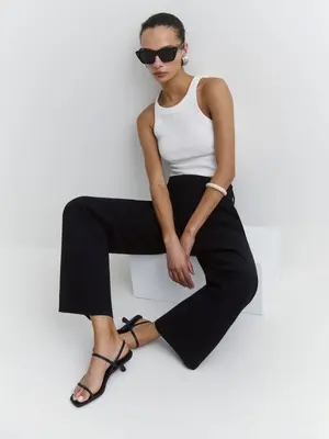 REFORMATION Serenity Bare Sandal - Black