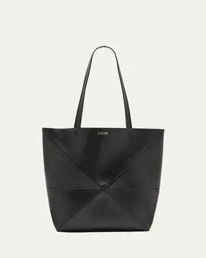 Loewe Puzzle Fold Medium Tote Bag - Black