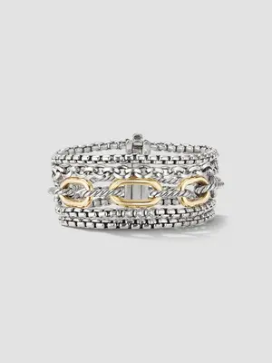 David Yurman Row Chain Bracelet With 18k - Multi