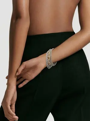 David Yurman Row Chain Bracelet With 18k