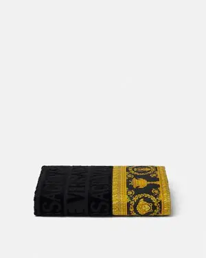 Versace I ♡ Baroque Bath Towel - Black